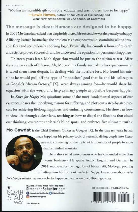 Solve for Happy, Mo Gawdat | 9781501157585 | Boeken | bol