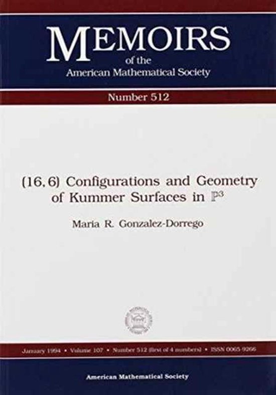 (16, 6) Configurations and Geometry of Kummer Surfaces in p3 | 9780821825747 | Maria... | bol.com