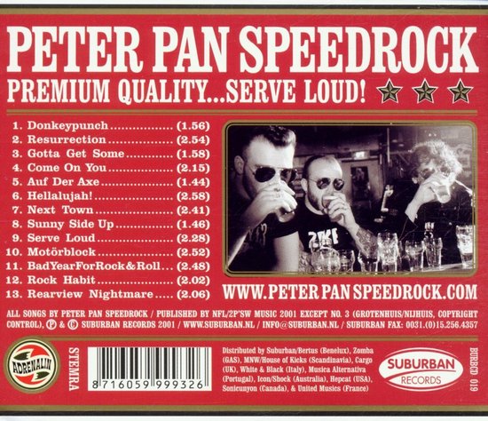 Premium Quality Serve Loud, Peter Pan Speedrock | Muziek | bol