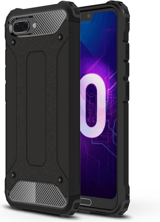 Armor Hybrid Back Cover - Honor 10 Hoesje - Zwart | bol.com