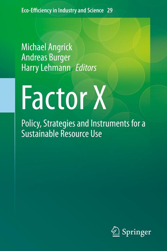 Eco-Efficiency in Industry and Science - Factor X (ebook), Michael ...