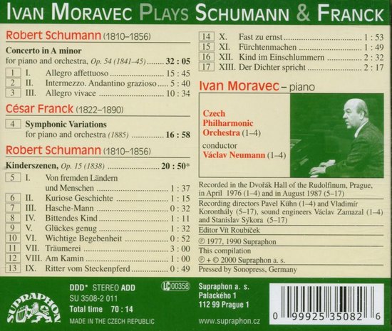 Ivan Moravec, Czech Philharmonic Orchestra, Václav Neumann - Piano ...