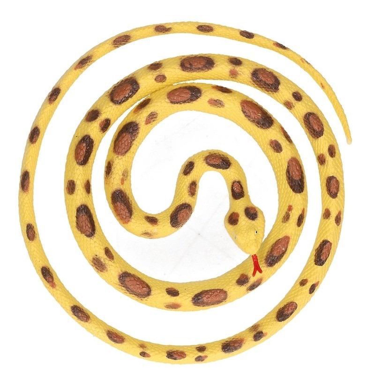 Halloween - Speelgoed slangen grote Python bruin/geel 137 cm - Rubberen ...