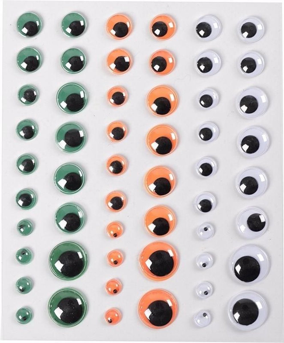 Wiebel oogjes stickers 54 stuks - Zelfklevende wiebeloogjes | bol.com