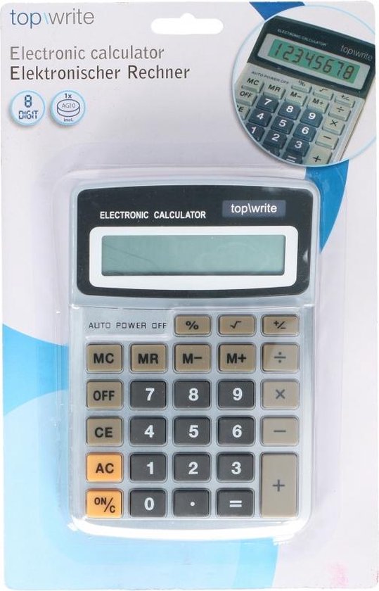 Calculator rekenmachine grijs | bol.com