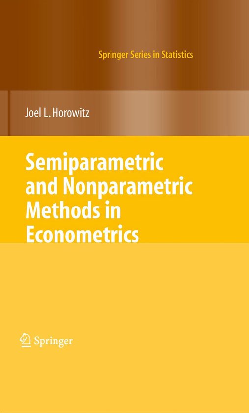 Springer Series in Statistics - Semiparametric and Nonparametric Methods in... | bol.com
