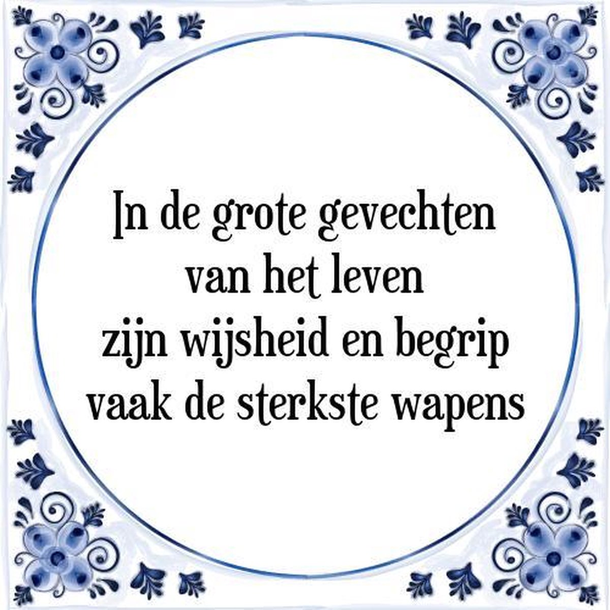 Tegeltje met Spreuk (Tegeltjeswijsheid): In de grote gevechten van het leven zijn... | bol.com