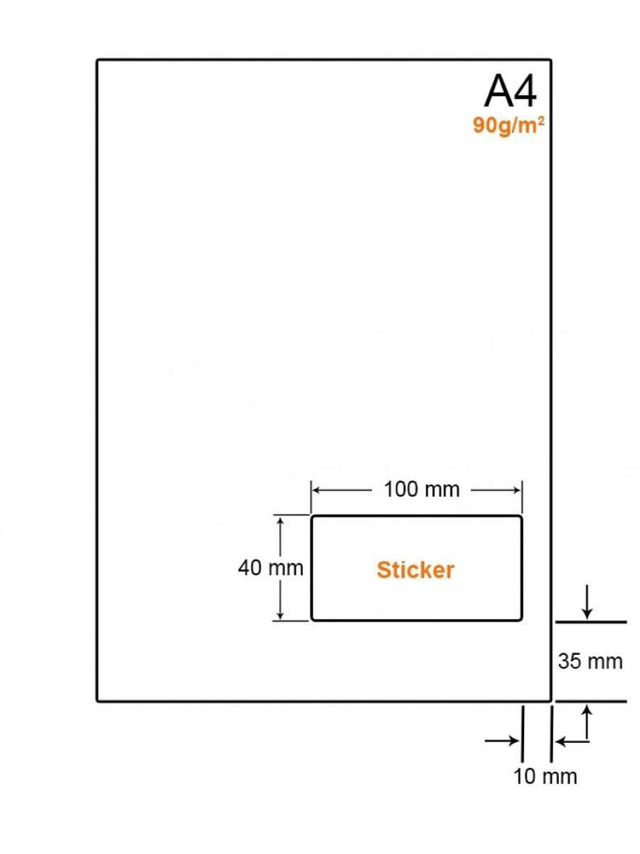 1000 x A4 papier met sticker voor bol.com pakbon | bol