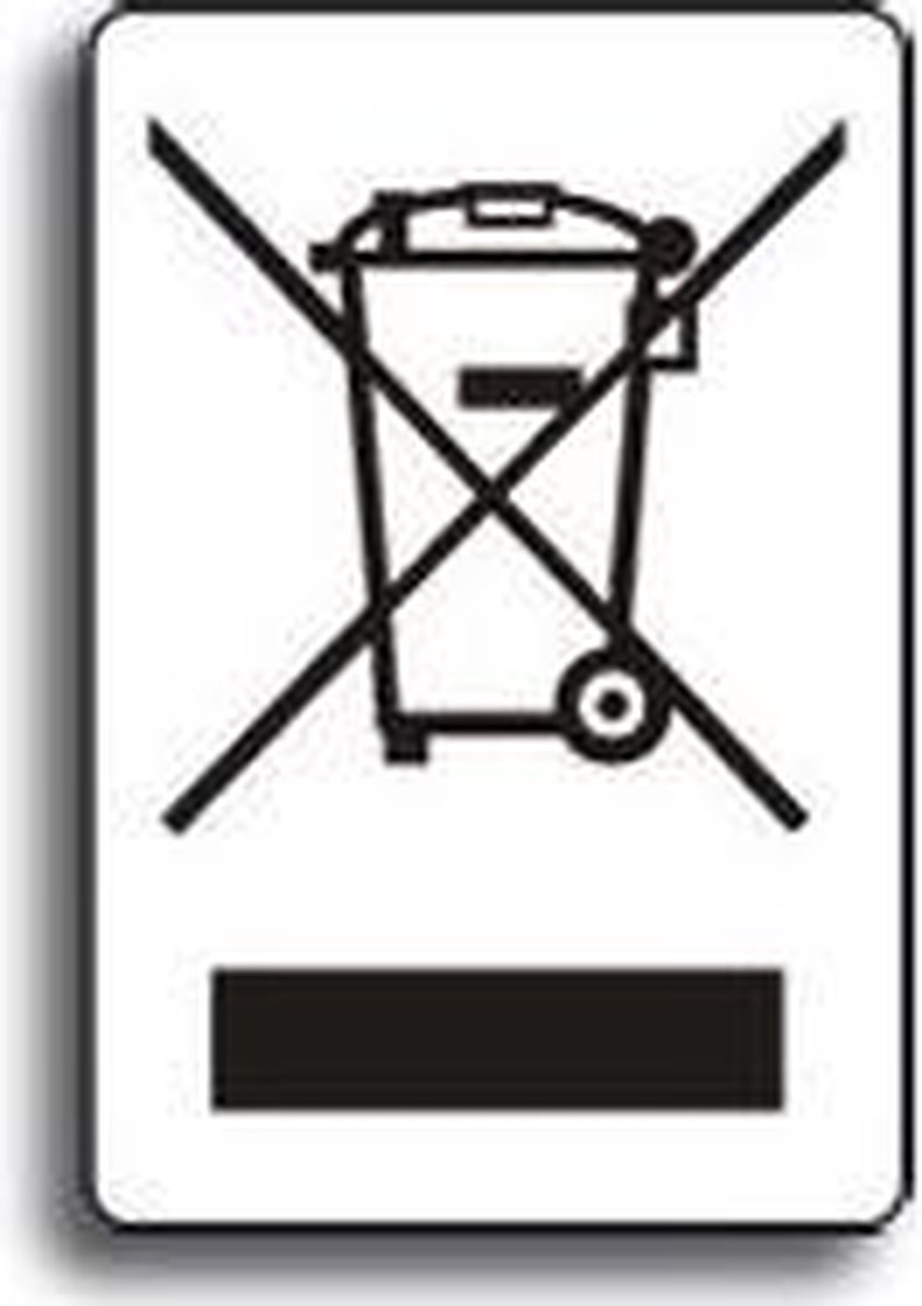 WEEE-etiket sticker met Balken, 10 stickers per kaart 15 x 20 mm | bol.com