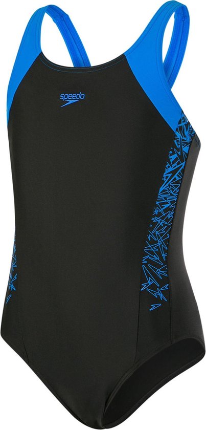 Speedo Boom Splice Muscleback Badpak Kinderen - Zwart-Blauw - 176 | bol.com