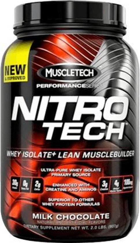 MuscleTech NitroTech Performance Series 2lb (908 grams) Mocha ...