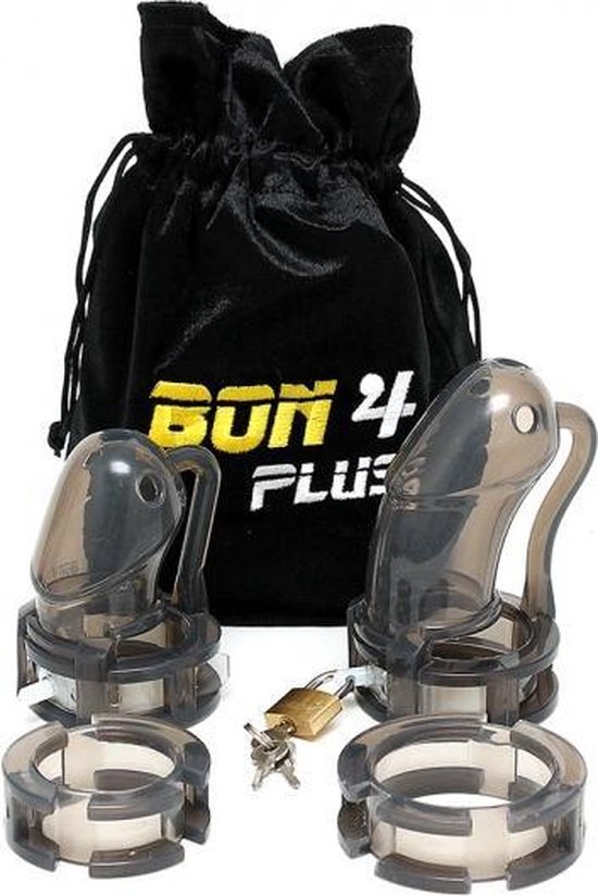 Bon4 Plus Siliconen Kuisheidsgordel in twee maten - zwart | bol