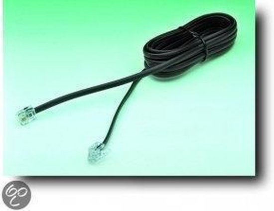 G&BL - 732, Telefoon kabel RJ11 / RJ11, 05.0m, Zwart | bol
