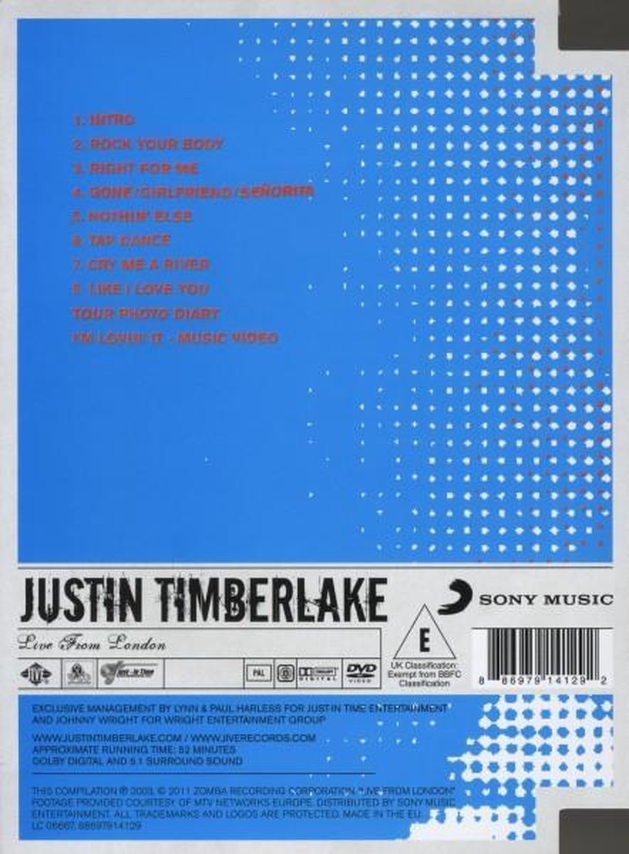 Justin Timberlake - Live From London, Justin Timberlake | Muziek | bol.com