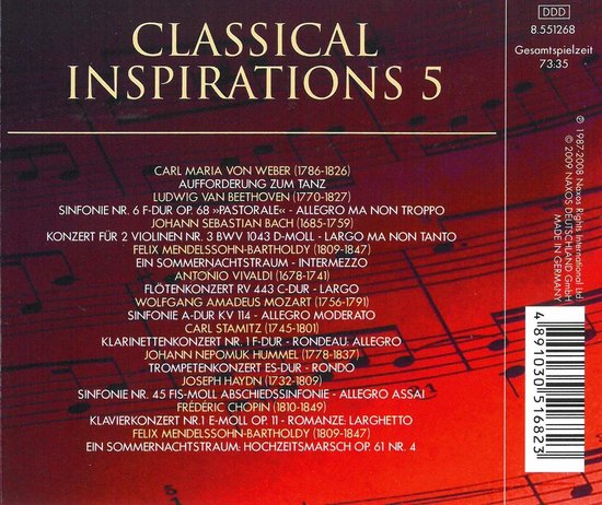 Various Artists - Classical Inspirations 5 (CD), various artists | Muziek | bol