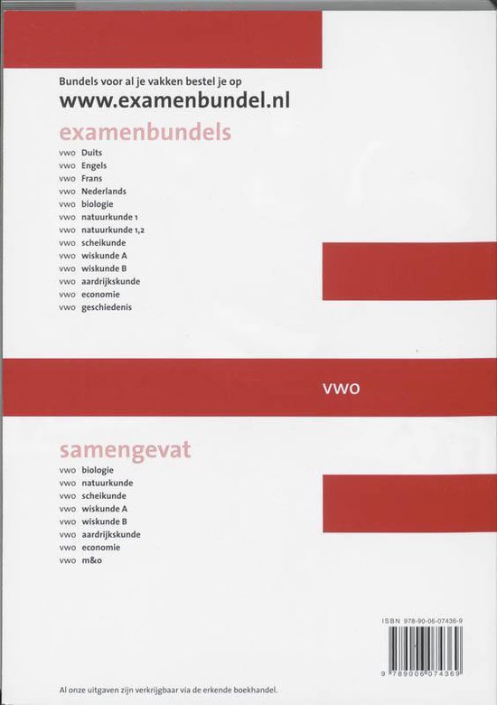 Examenbundel VWO Aardrijkskunde 2007/2008 | 9789006074369 | H.J.C ...