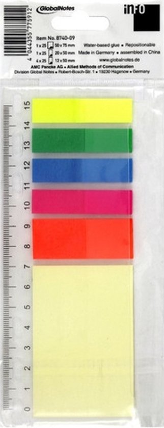 Info Sticky Notes 4 kleuren | bol