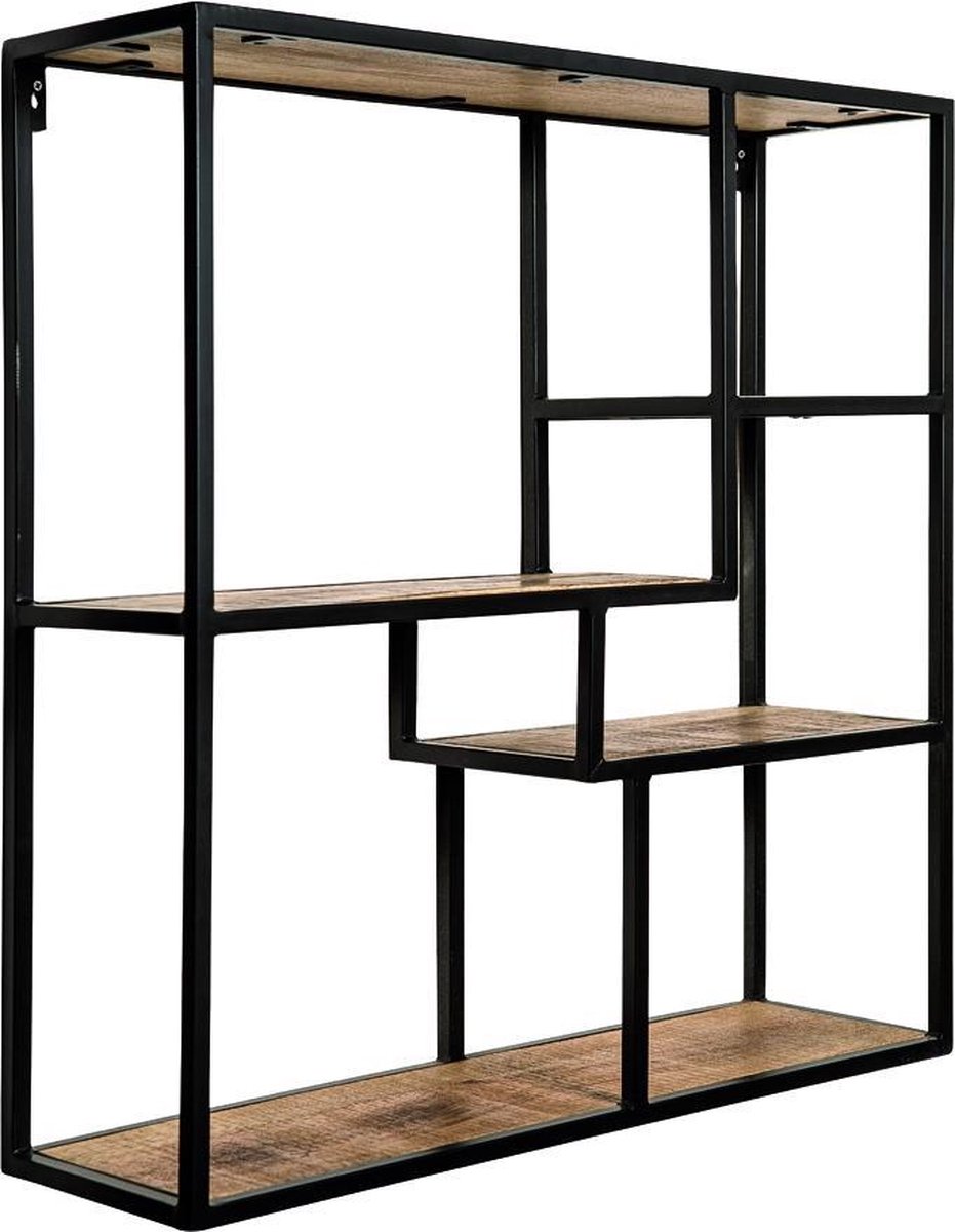 Wandrek metaal met mango hout | bol