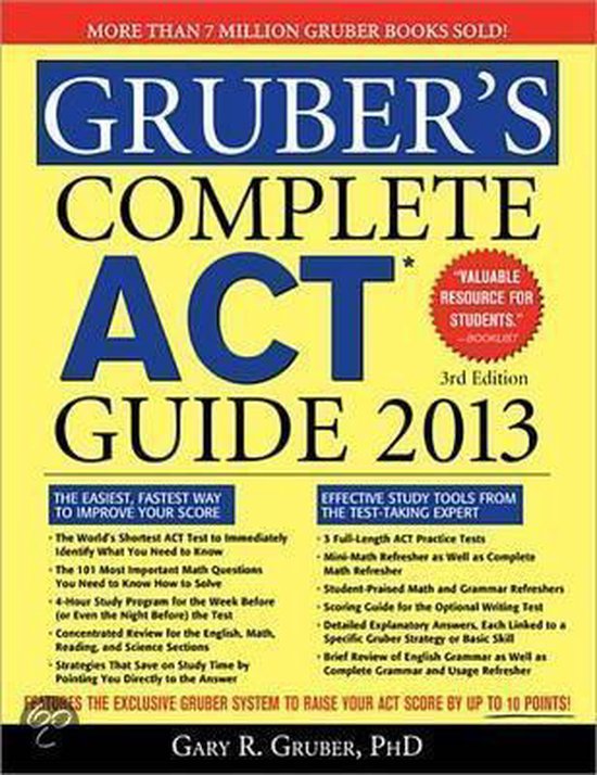 Gruber's Complete ACT Guide, Gary R. Gruber | 9781402273018 | Boeken ...