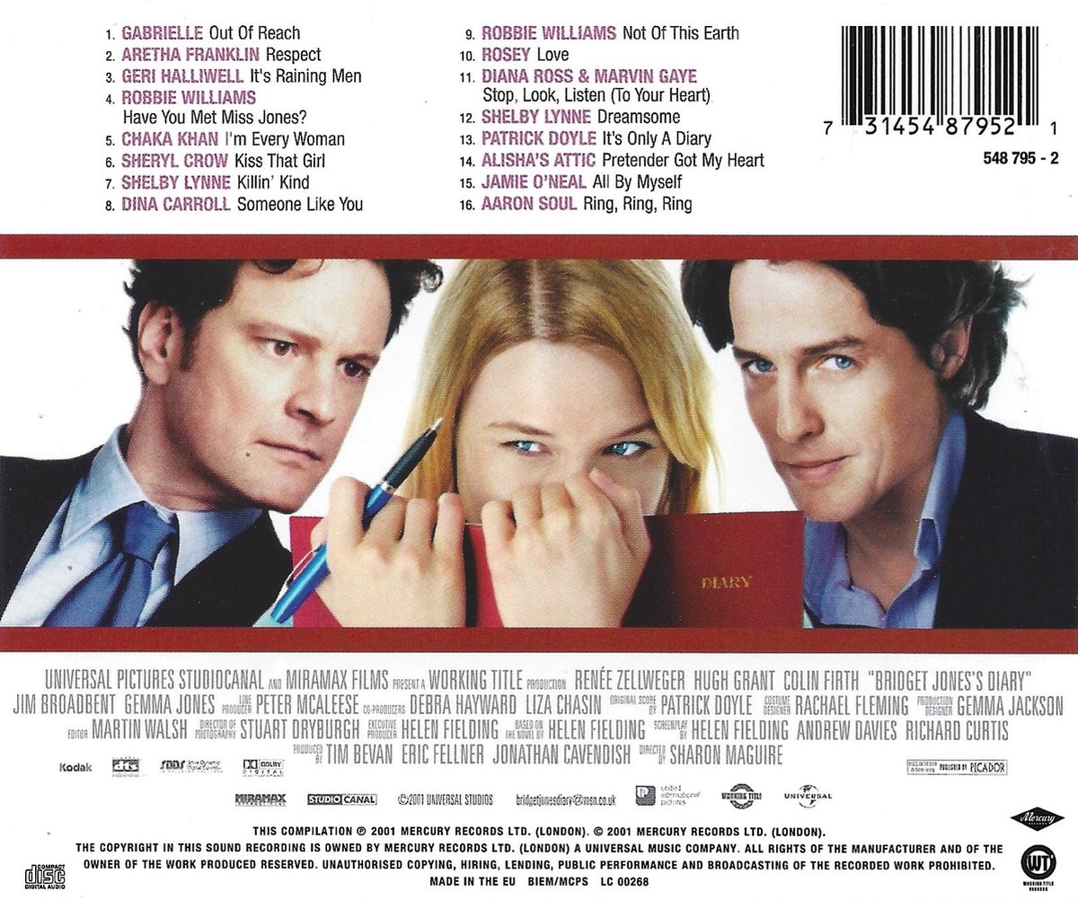 Bridget Jones Diary 1, Diversen. Original Soundtrack | CD (album ...