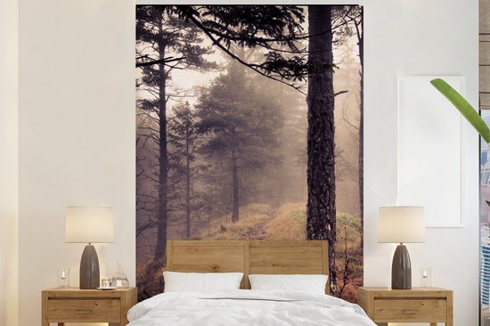 Behang - Fotobehang Mist - Herfst decoratie - Natuur - Bos - Breedte ...