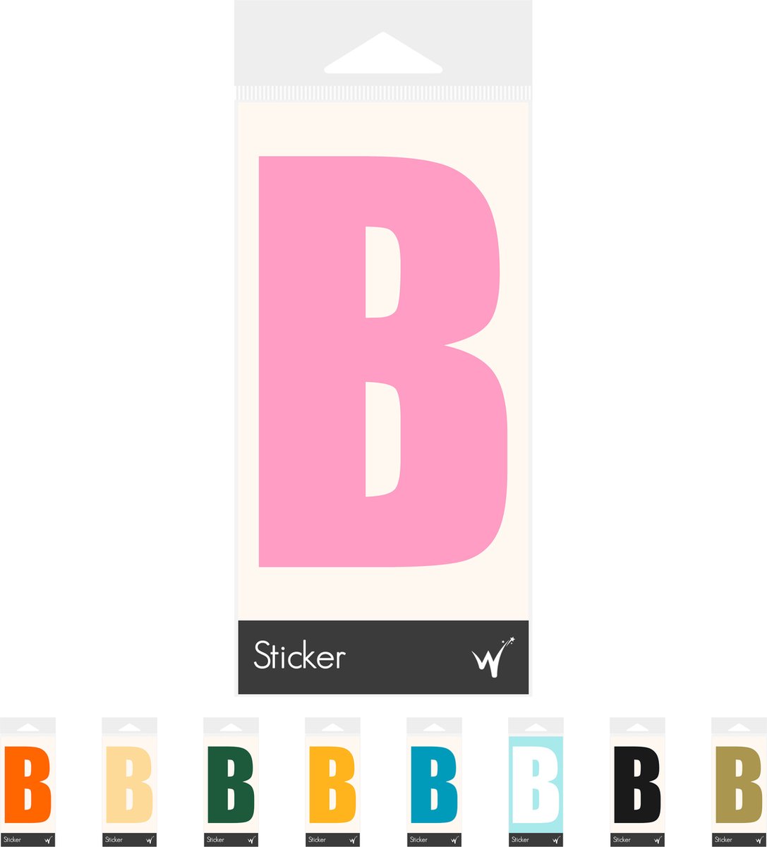 Letter B Lettersticker Dikgedrukt - Deursticker - Kliko Sticker ...