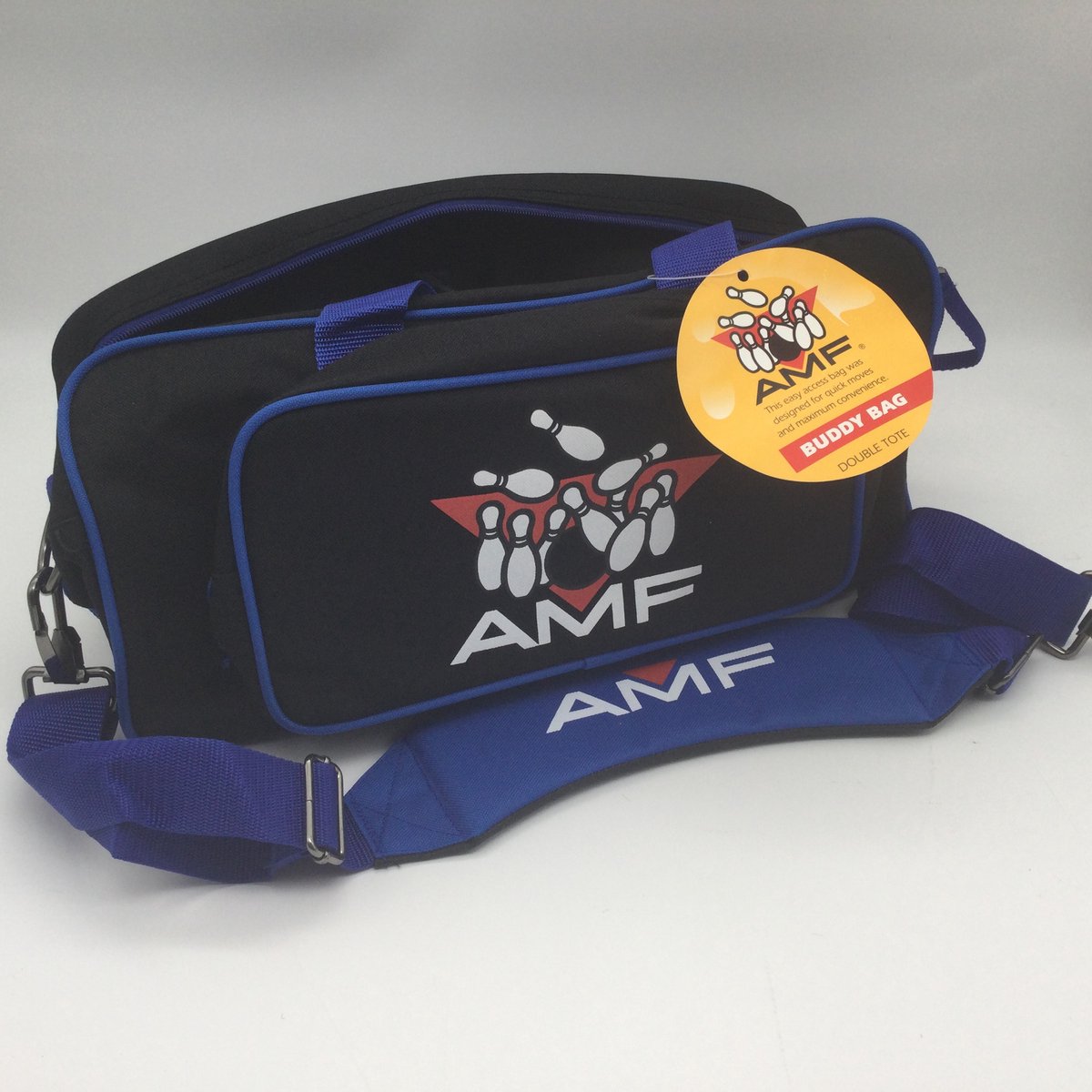 Bowling Bowlingtas Double 'AMF Buddy Bag Tote' zwart met blauwe, voor ...