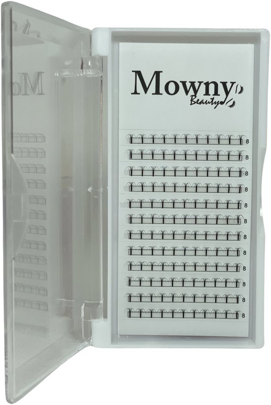 Mowny Beauty - Wimperextensions - 5D Premade Fans - 8mm 0,07mm D-krul ...