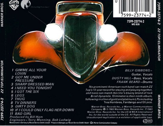 Zz Top Eliminator Album Cover ZZ Top – Eliminator | Releases