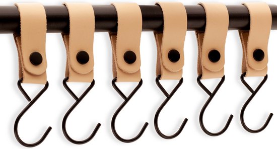 Brute Strength - Multifunctionele Haak Met Lederen Lus - Naturel - 6 ...