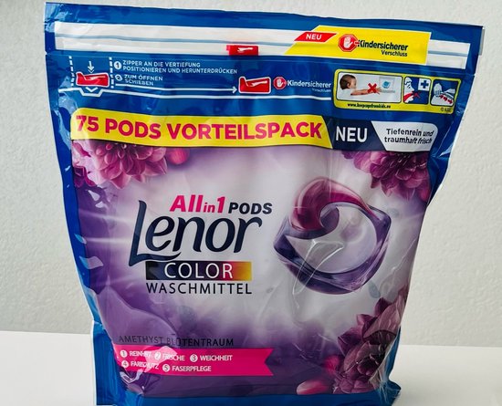 75 pods Lenor All-In-1 Pods Capsule wasmiddel -lenor 75 pods color ...