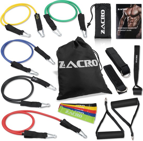 Zacro Resistance Band Set - 16 Delig- 5 Weerstandsbanden & 5 ...