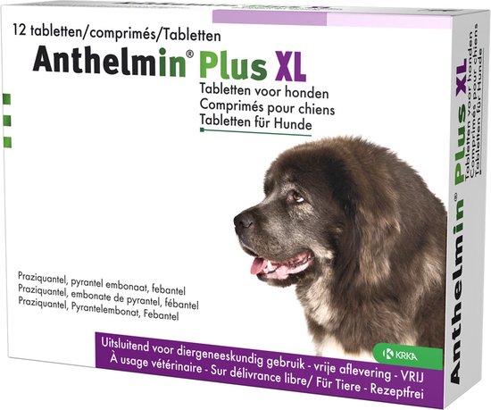 Anthelmin Ontworming Tabletten Hond vanaf 18 kg 12 tabletten | bol