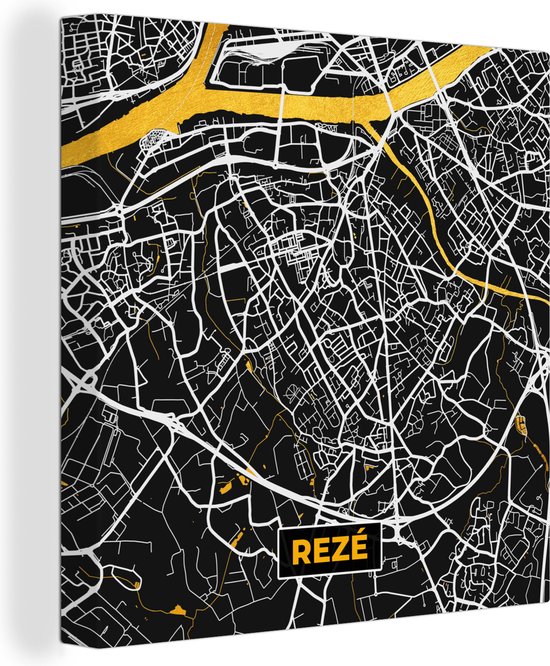 Tableau Tableau France - Carte - Carte - Rezé - Plan de Ville - 20x20 ...