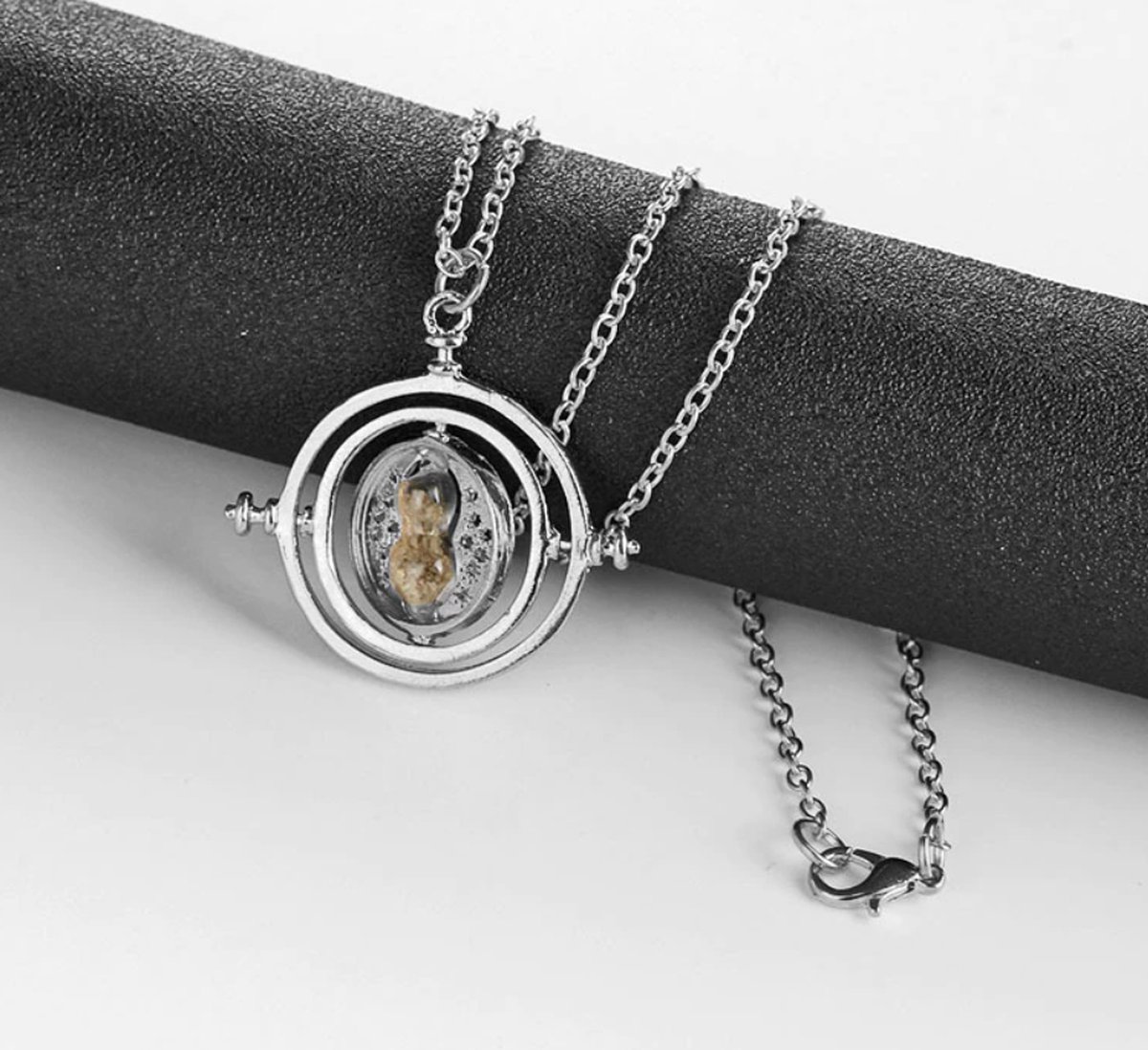 Harry Potter ketting time turner tijdverdrijver zandloper zilver | bol.com