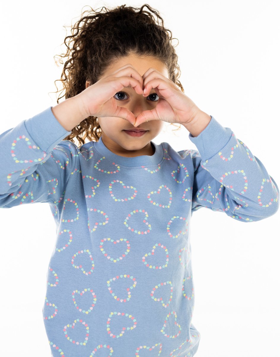 Schattige Hartjes Pyjama Blauw - 100% Katoen - Super Comfortabel | bol.com