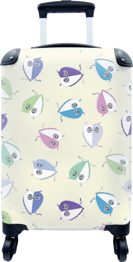 MuchoWow® Koffer - Patronen - Uil - Hart - Past binnen 55x40x20 cm en ...