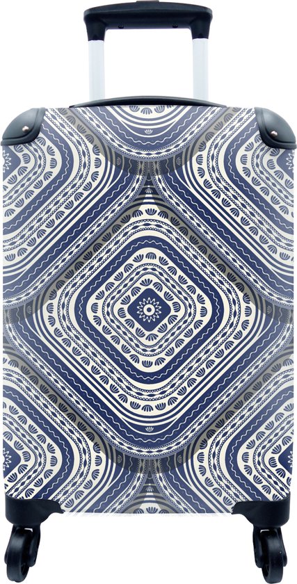 Koffer - Design - Blauw - Borden - Past binnen 55x40x20 cm en 55x35x25 ...