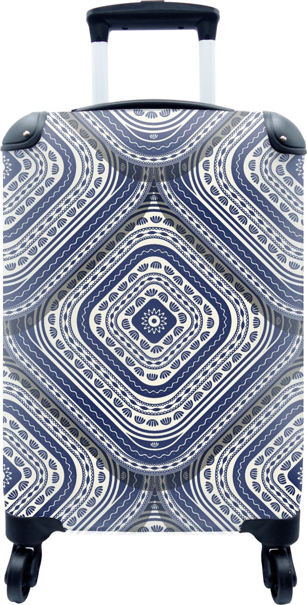 Koffer - Design - Blauw - Borden - Past binnen 55x40x20 cm en 55x35x25 ...