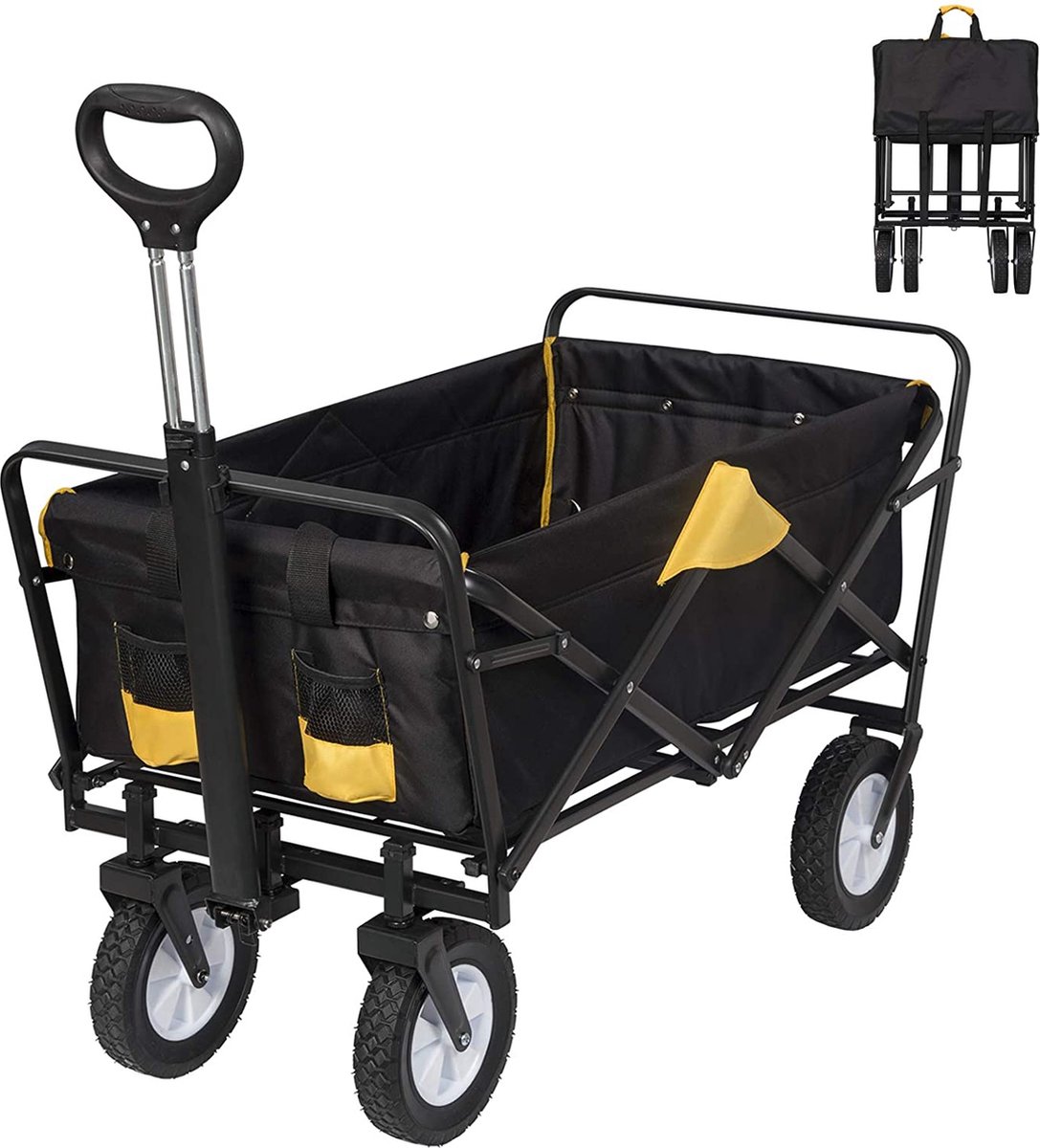 Exxen Bolderkar, opvouwbaar, transportkar, handkar met 4 wielen, voor ...