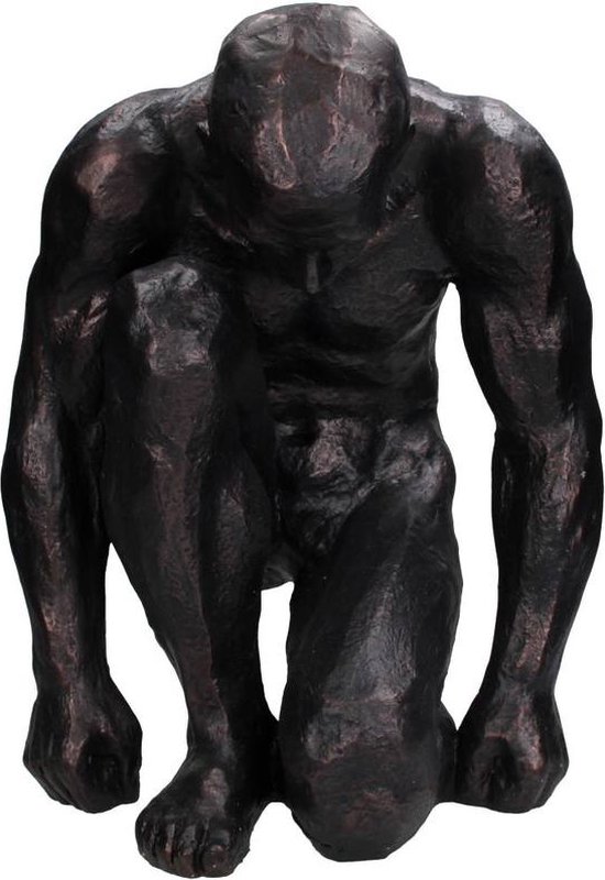 Ornament Knielende man Brons 33x42x40cm - Beeld - Polyresin | bol.com