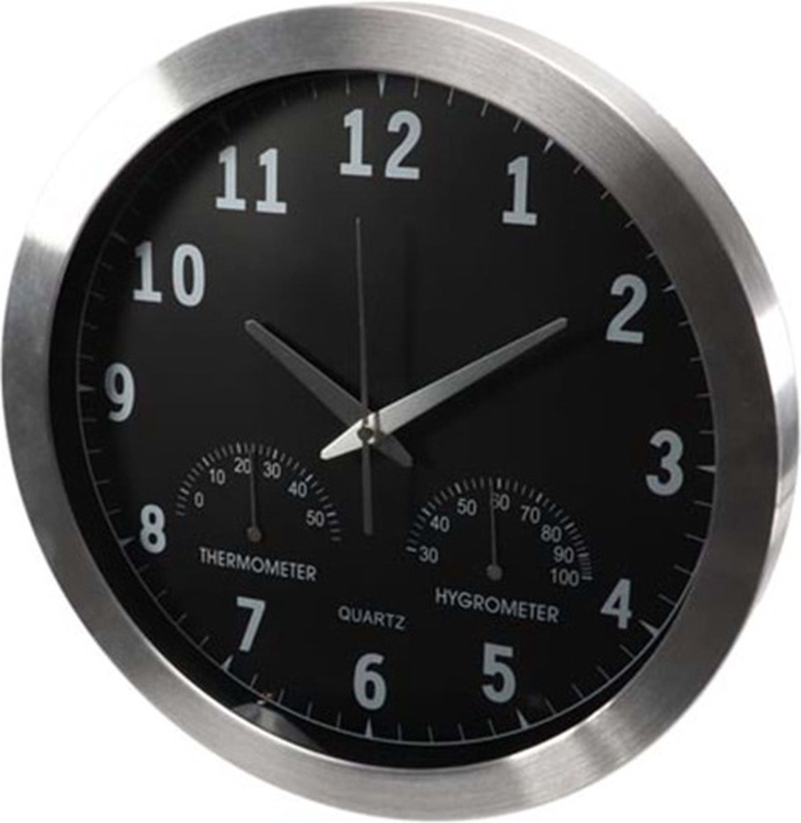 Perel Wandklok, rond, analoog, 35,5 cm, radiogestuurde tijdsaanduiding ...