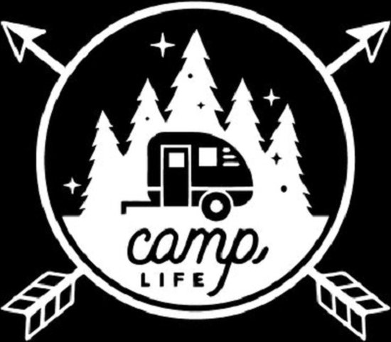 Camp life camper sticker - Grappige auto stickers - Camper sticker ...