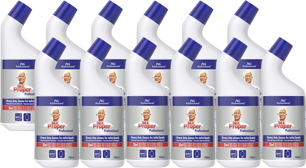 Mr. Proper WC Gel toiletreiniger (Voordeelverpakking) - 12 x 750 ml ...