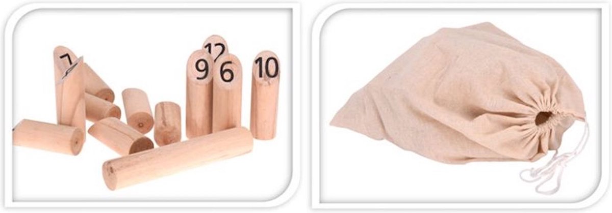 Oneiro’s Luxe Kubb houten Werpspel - 13-delig – zomer – tuin – wonen – tuininrichting... | bol.com