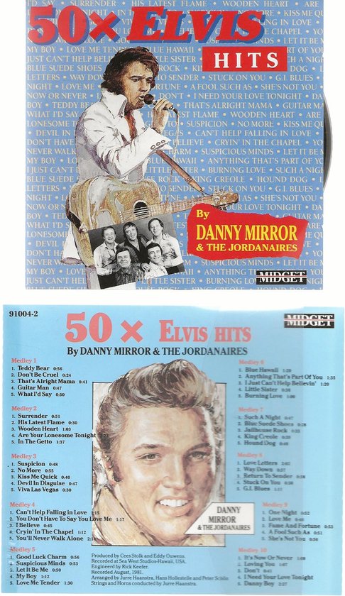 DANNY MIRROR - 50 X ELVIS HITS, Danny Mirror | CD (album) | Muziek | bol