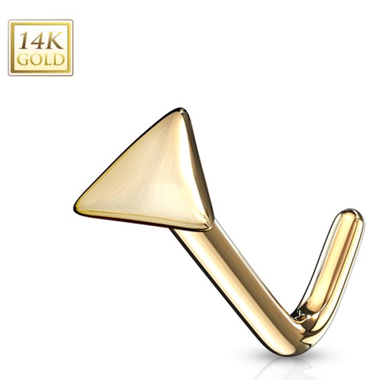 14K Gouden Neuspiercing triangle - LMPiercings | bol