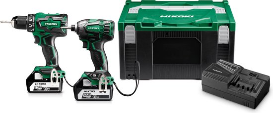 HiKOKI KC18DPLWAZ Gereedschapcombiset DS18DBSL + WR18DBDL2 + Incl. 2 x 5,0Ah accu en 1... | bol