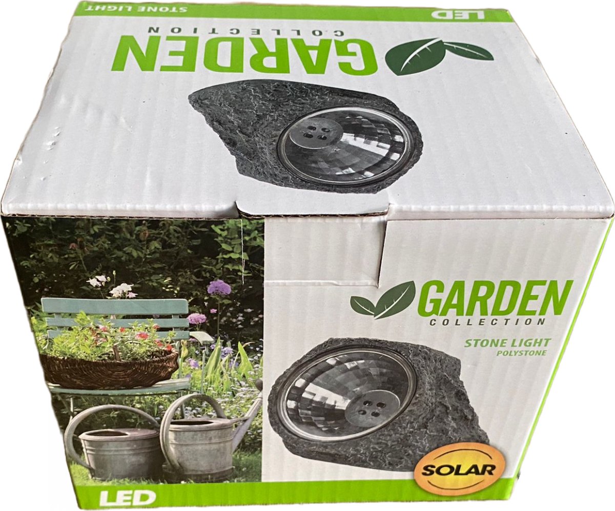 Steenlamp buiten - Zonne-energie - Buiten Verlichting - Tuin - Lamp ...