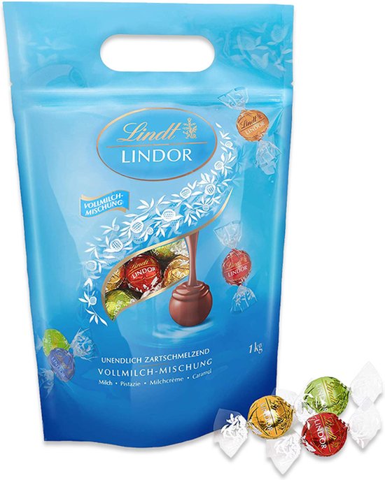 Lindt Lindor Ballen Melk Mix - 1 kg zak | bol.com